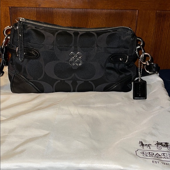 Coach | Bags | Coach Colette Black Signature Bagk7116429 | Poshmark